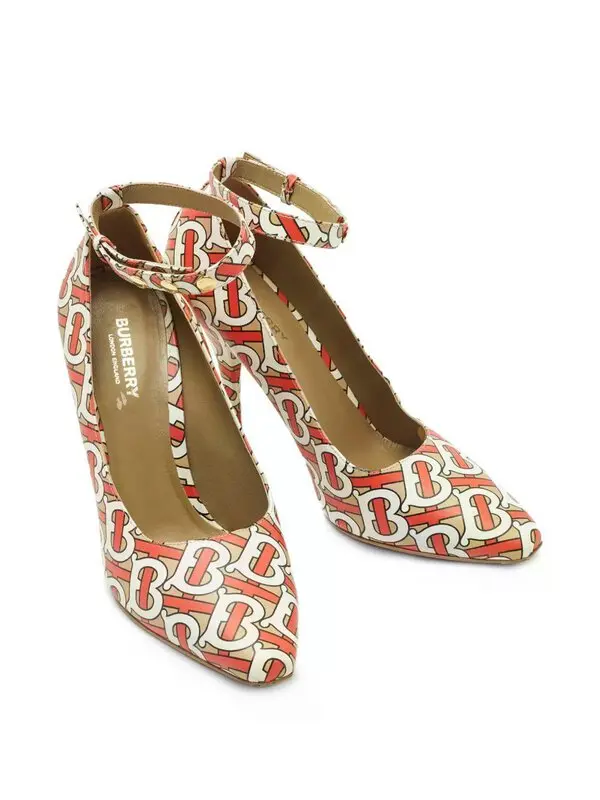 Burberry Monogram Leather Pumps