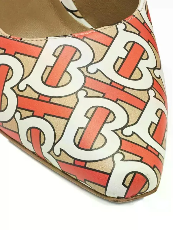 Burberry Monogram Leather Pumps