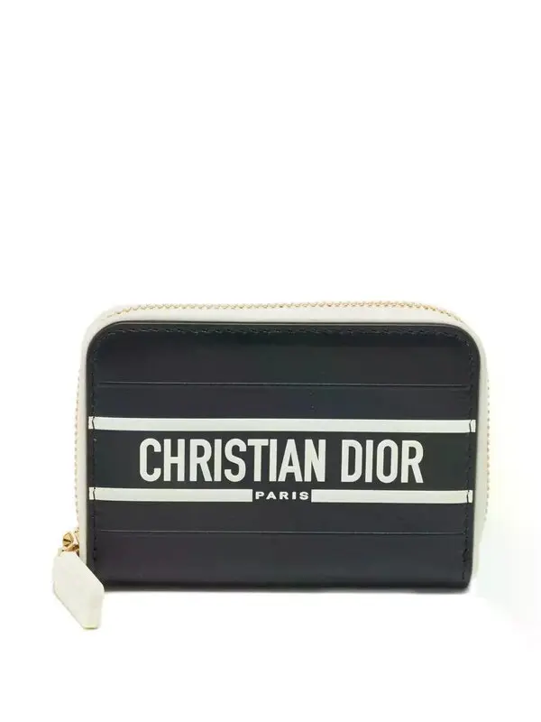 Dior 2022 Vibe Leather Compact Wallet - Blue