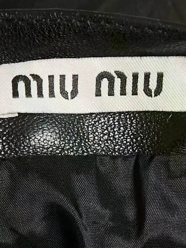 Miu Miu Leather Strapless Mini Dress