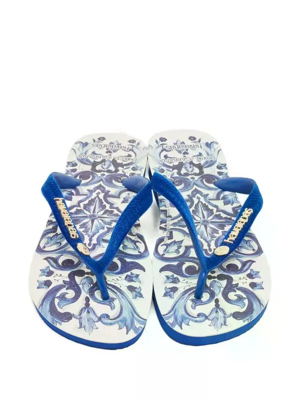Dolce & Gabbana Branded Velvet Flip-flops