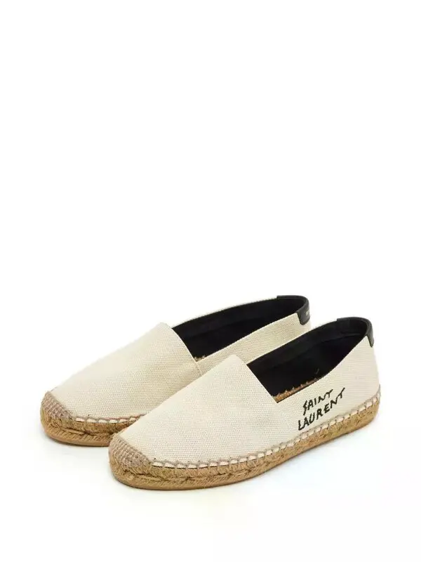 Saint Laurent Logo-embroidered Canvas Espadrilles