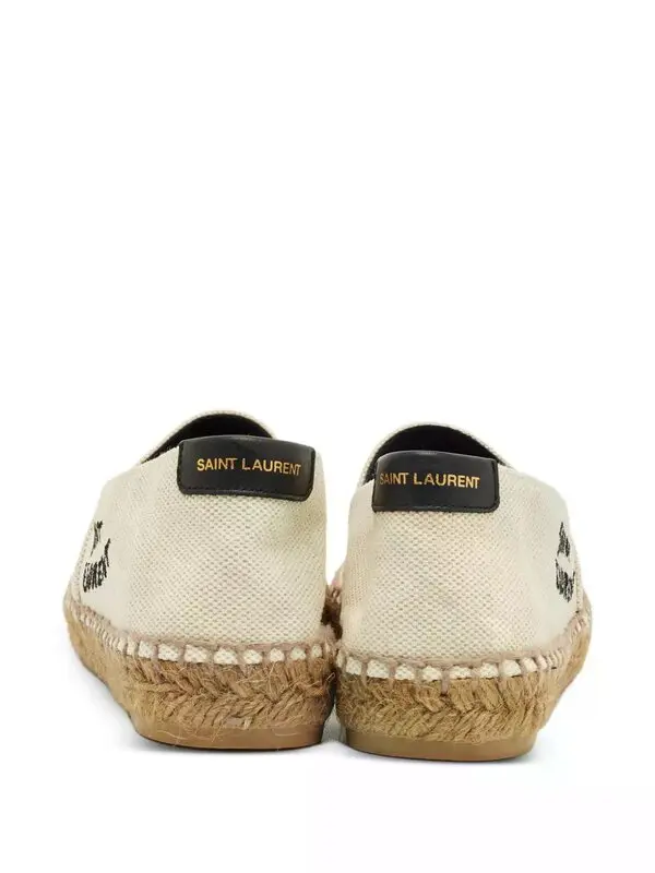 Saint Laurent Logo-embroidered Canvas Espadrilles