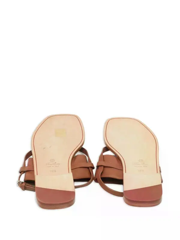 Loro Piana Slingback Leather Sandals