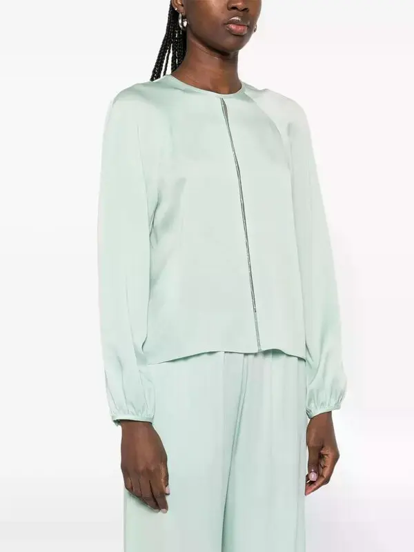 Fabiana Filippi Gathered Long Sleeve Blouse