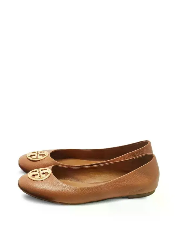 Tory Burch Chelsea Leather Ballet Flats - Brown
