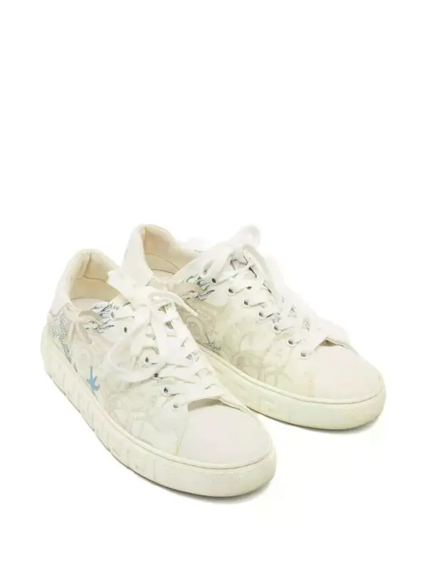 Versace Sea-motifs Canvas Sneakers