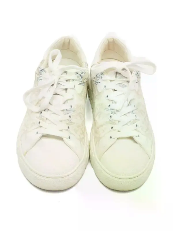 Versace Sea-motifs Canvas Sneakers