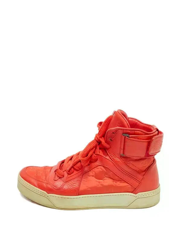 Gucci Nylon Leather High-top Sneakers