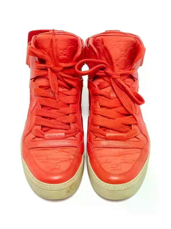 Gucci Nylon Leather High-top Sneakers