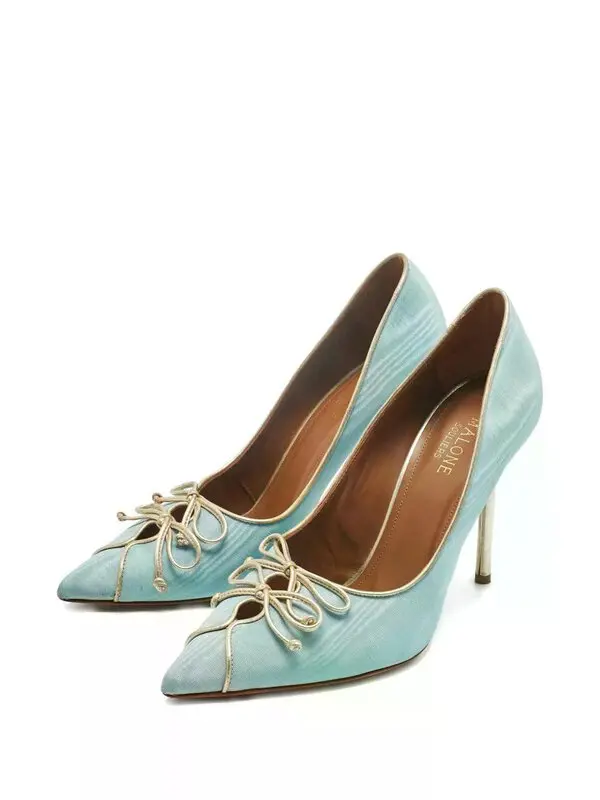 MALONE SOULIERS Bow Canvas Pumps