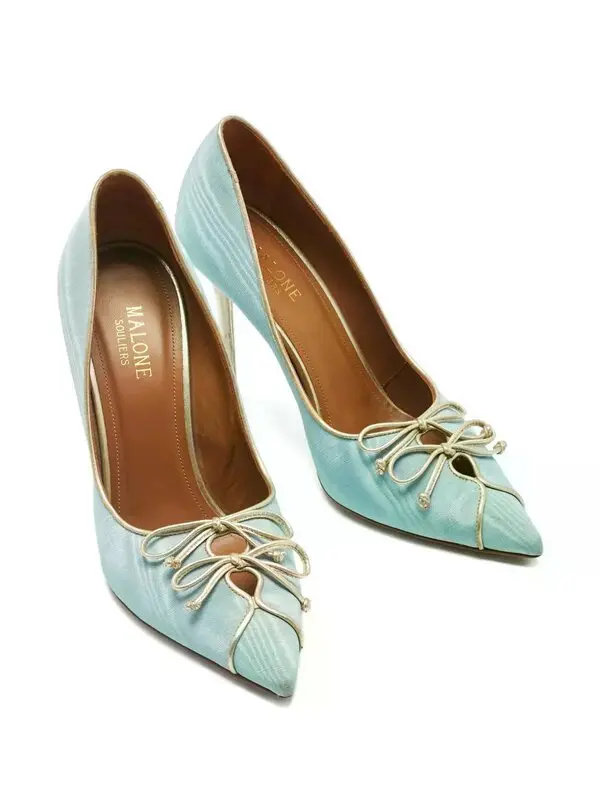 MALONE SOULIERS Bow Canvas Pumps