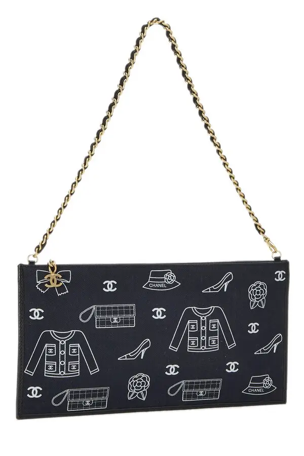Chanel Icon Print Pouch