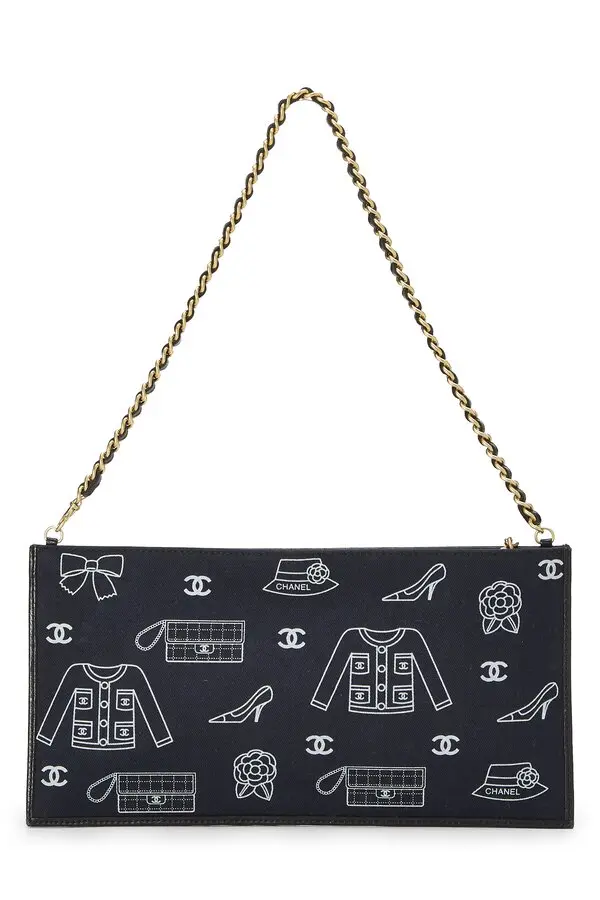 Chanel Icon Print Pouch