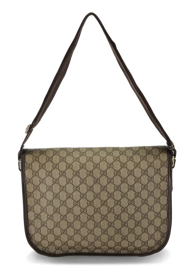 Gucci Gg Supreme Buckle Flap Messenger