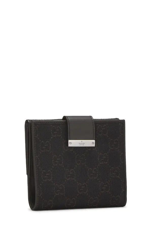 Gucci Brown Gg Canvas Compact Wallet