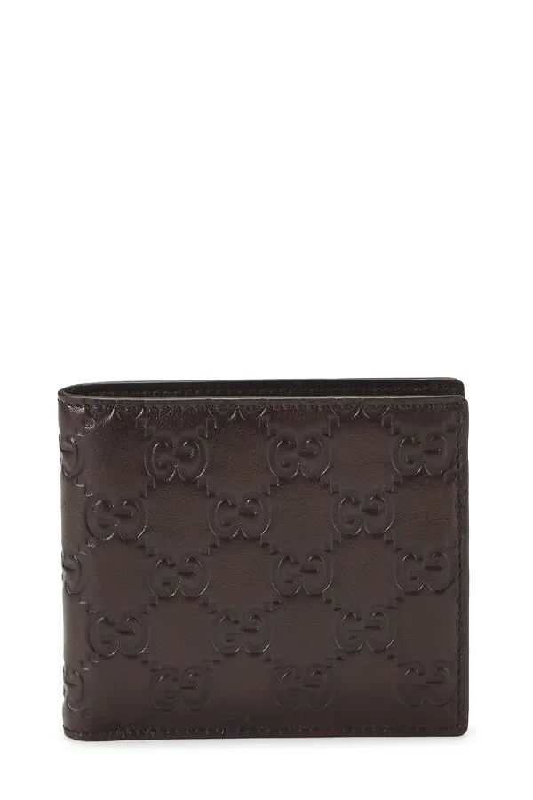 Gucci Ssima Bi-fold Wallet - Brown
