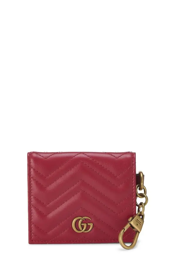 Gucci Gg Marmont Card Case - Red