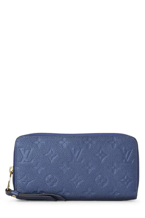 LOUIS VUITTON Monogram Empreinte Zippy Wallet - Blue