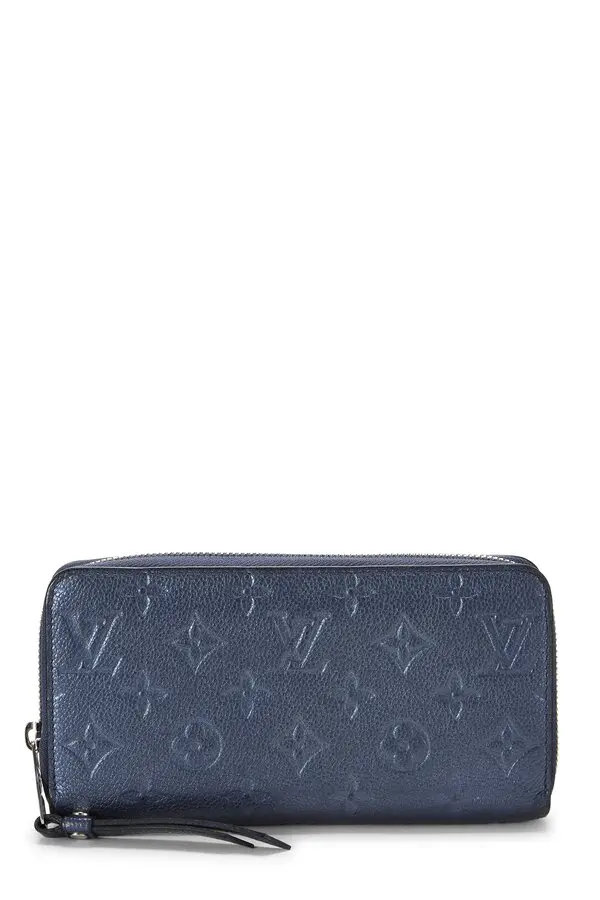 LOUIS VUITTON Monogram Empreinte Zippy Wallet - Blue