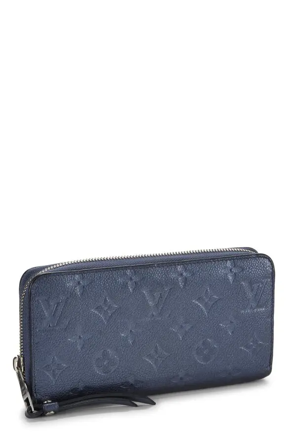 LOUIS VUITTON Monogram Empreinte Zippy Wallet - Blue