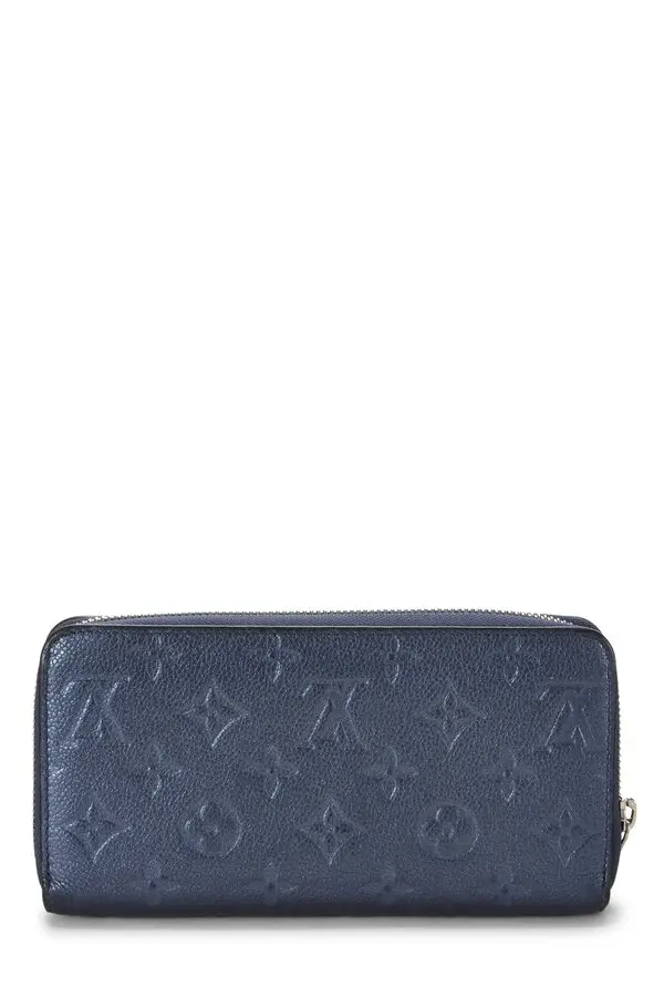 LOUIS VUITTON Monogram Empreinte Zippy Wallet - Blue