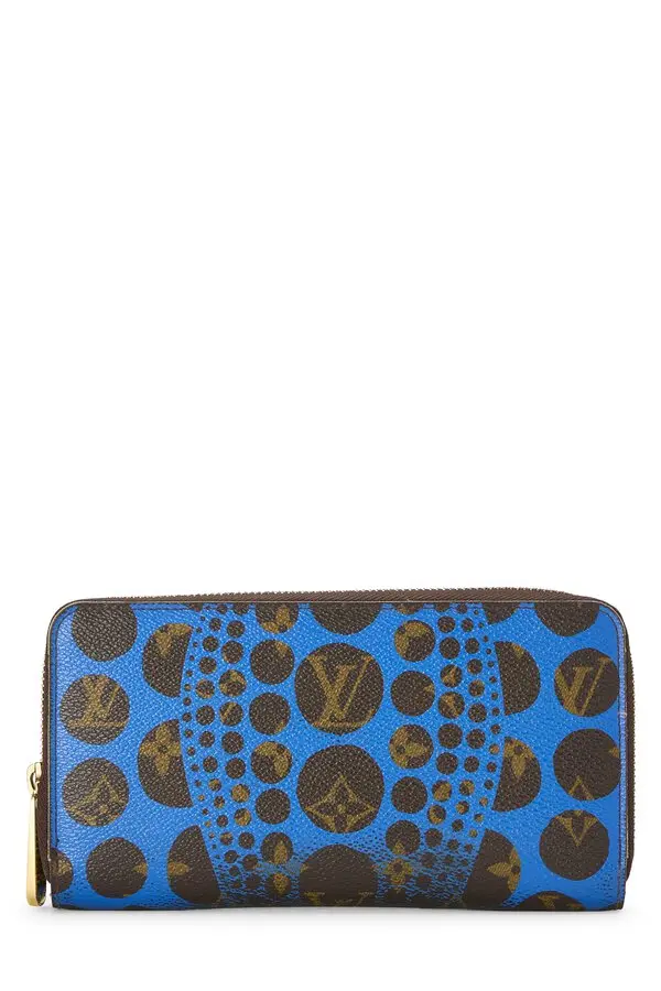 LOUIS VUITTON Yayoi Kusama X Dots Monogram Zippy Wallet - Blue