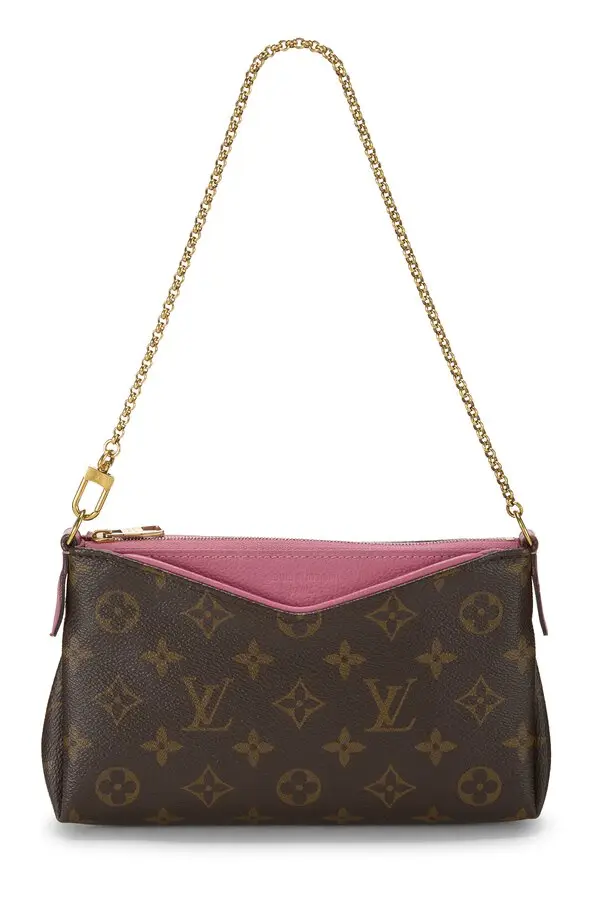 LOUIS VUITTON Monogram Pallas Clutch - Brown