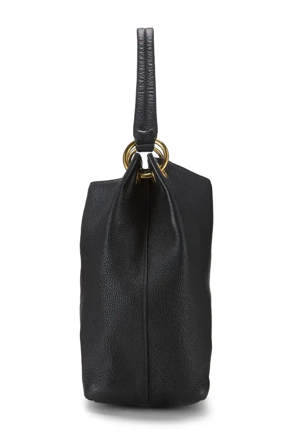 Prada Vitello Daino Embossed Logo Hobo