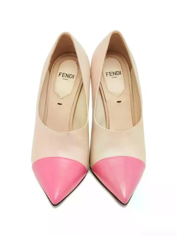 Fendi Leather Pointed Toe Stiletto Heel Pumps