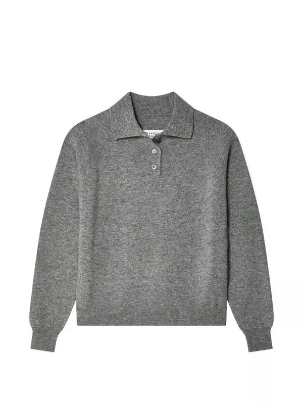 MAISON MARGIELA Knit Polo Shirt - Grey
