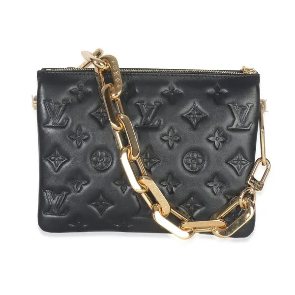 LOUIS VUITTON Monogram Embossed Lambskin Coussin Bb