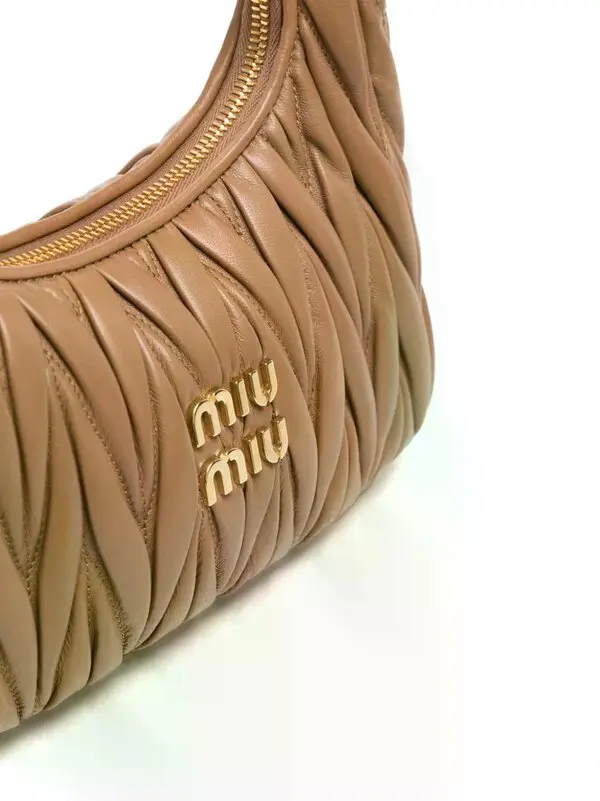 Miu Miu Wander Matelassé Shoulder Bag - Brown