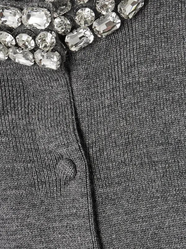 Veronica Beard Daro Crystal-embellished Wool Cardigan