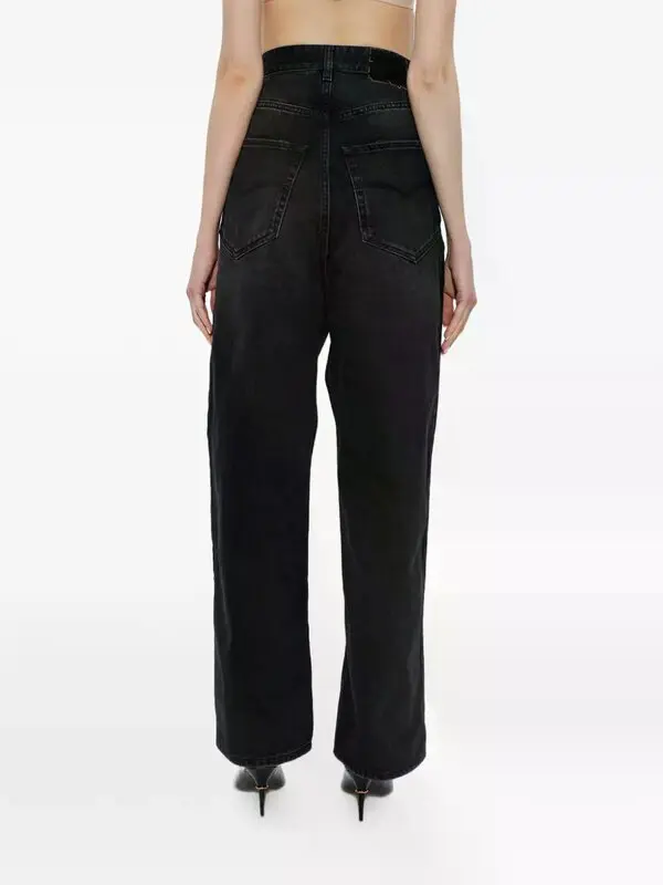 Vetements Paint Splatter Distressed Jeans - Black