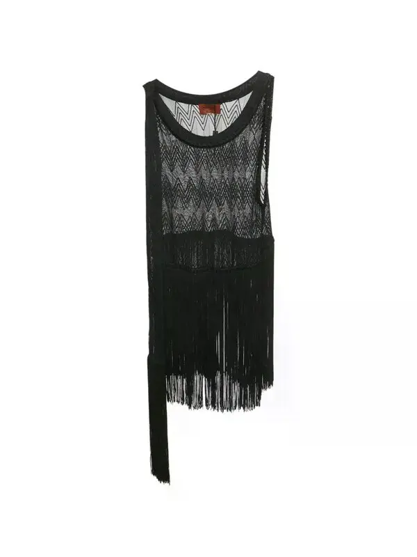 Missoni Fringed Knitted Top