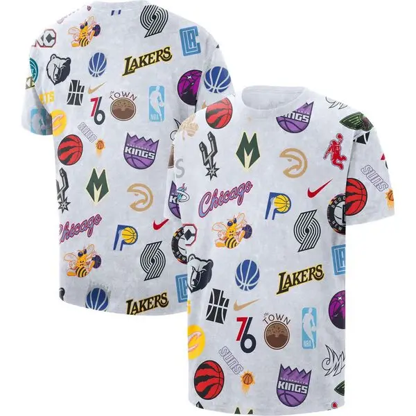 Nike Nba 2025/26 City Edition Remix All Over Print T-shirt - White