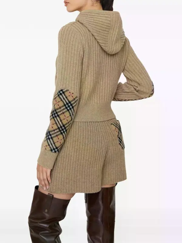 Burberry Checked Patch Hoodie