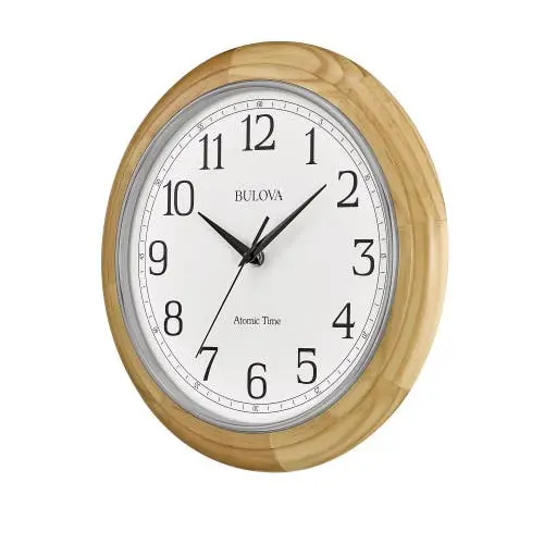 BULOVA CLOCKS Atomic Time Analog Quartz Wall Clock