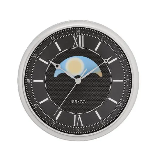 BULOVA CLOCKS Tempus Fugit Wall Clock - Silver