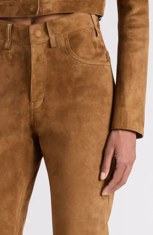 TOM FORD Five-pocket Suede Ankle Pants