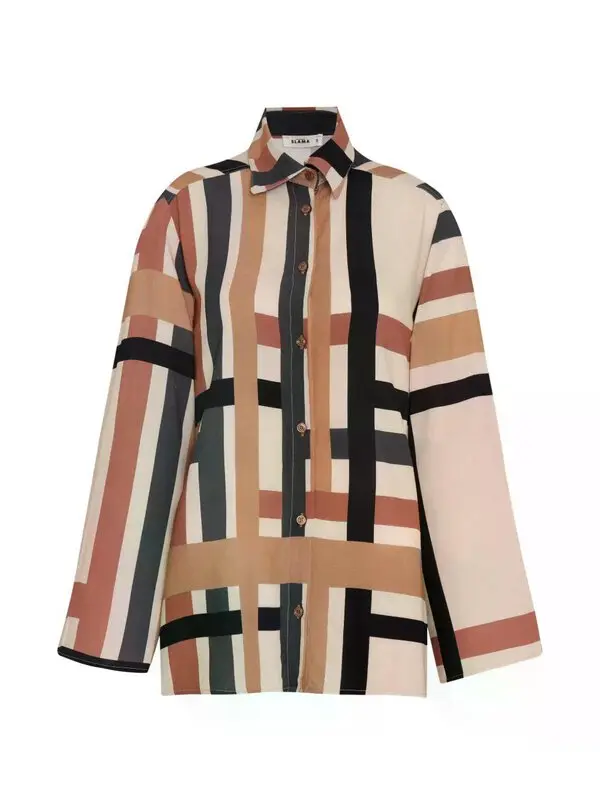 AMIR SLAMA Geometric Print Shirt