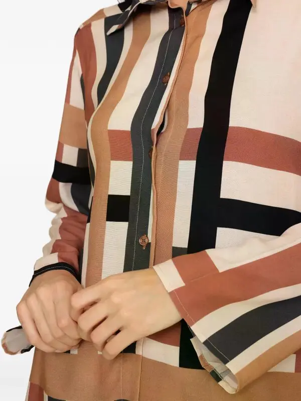 AMIR SLAMA Geometric Print Shirt