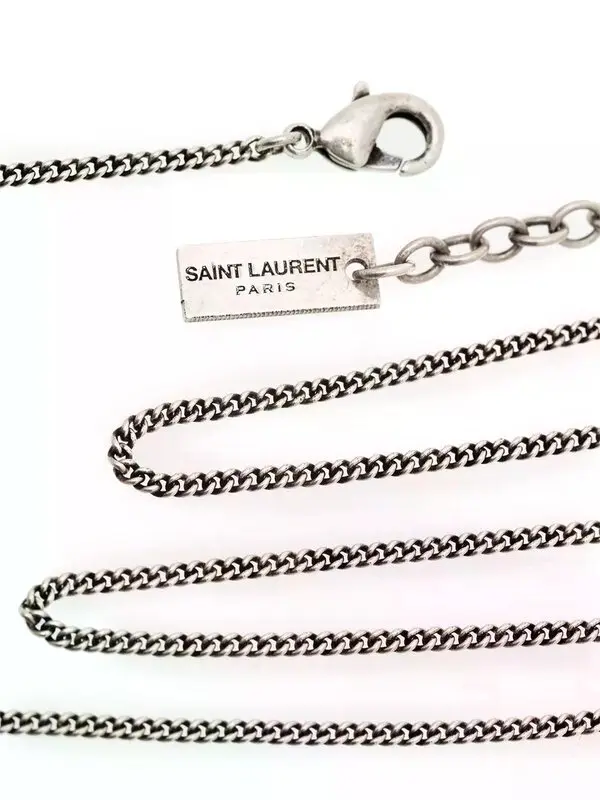 Saint Laurent Logo Tag Necklace