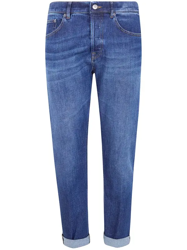 DONDUP 5 Pockets Stretch Regular Jeans - Blue