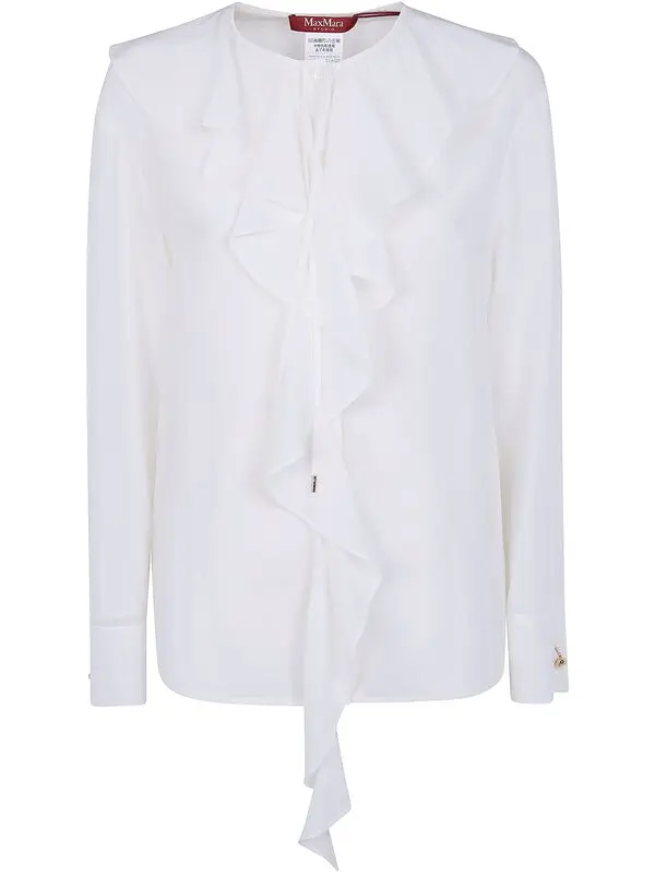 Max Mara Mstepica Silk Shirt - Beige