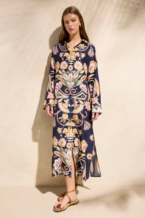 MARIE OLIVER Marnie Shirt Dress - Neptune