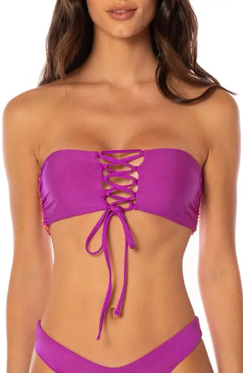 MAAJI Sunset Palm Artemis Multifit Reversible Bikini Top - Purple