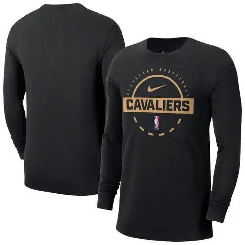 Nike Cleveland Cavaliers Authentic Long Sleeve Practice T-shirt - Black