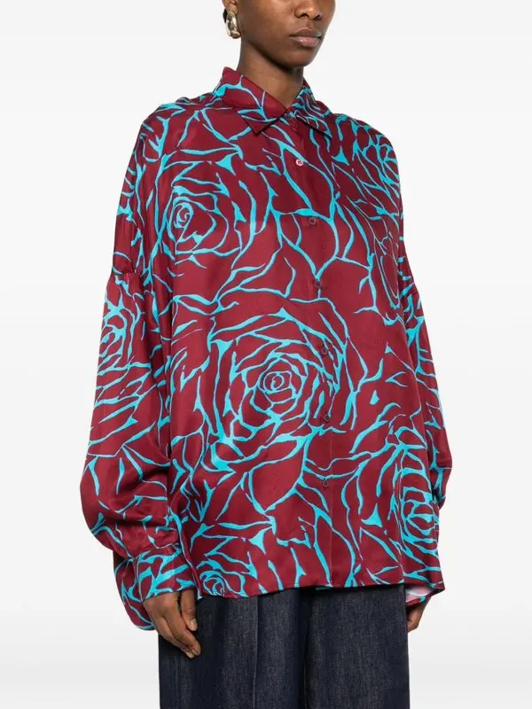 Dries Van Noten Casia Printed Shirt - Red